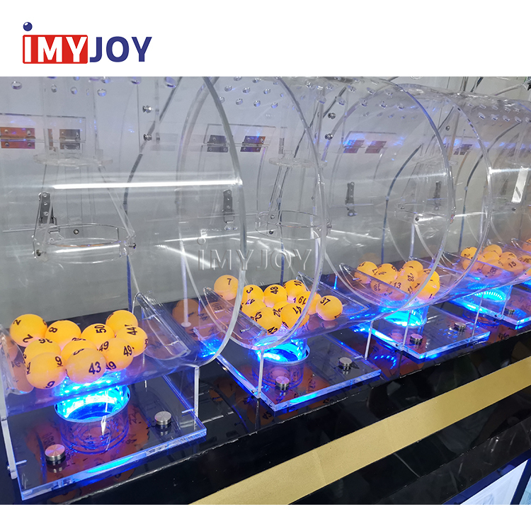 Luxury 5 barrels lucky draw ball machine LCD display lottery drawing ...