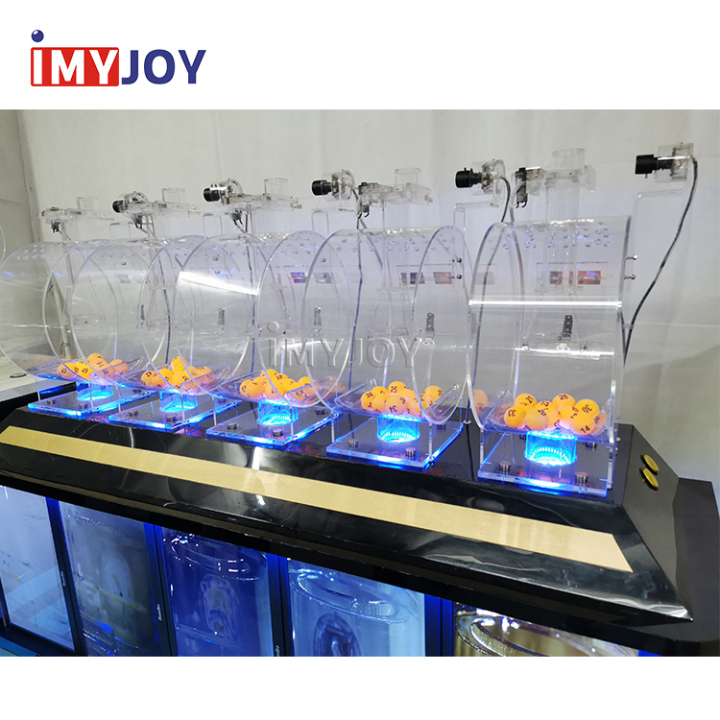 Luxury 5 barrels lucky draw ball machine LCD display lottery drawing ...