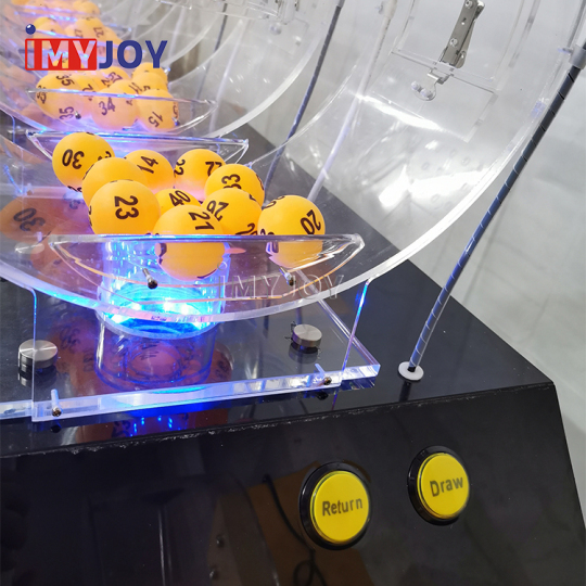 Luxury 5 barrels lucky draw ball machine LCD display lottery drawing ...
