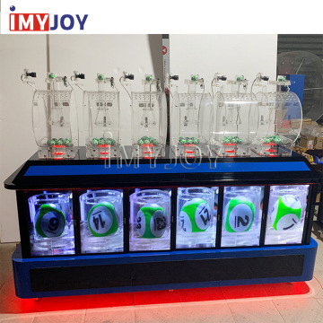 Online competition muilty cylinder lotto 6D lucky lottery drawing machine