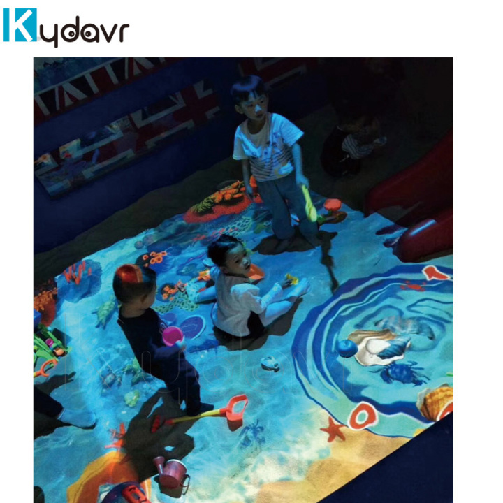 Augmented reality projector sand beach | interactive sandpool games