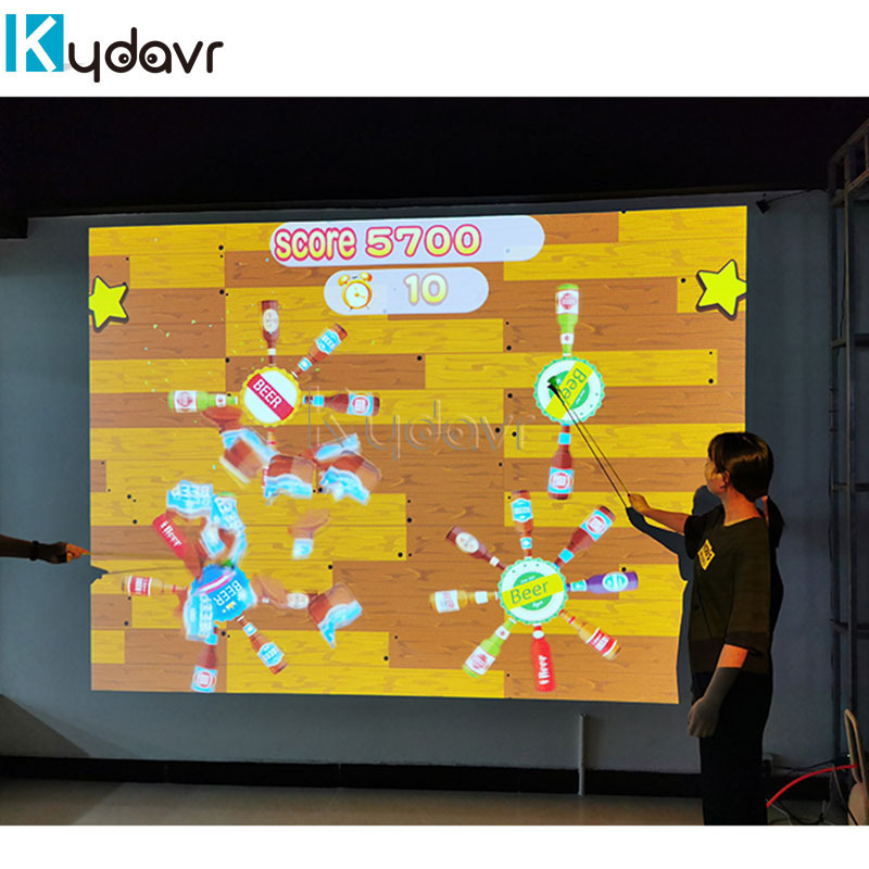 Easy installation AR wall projection interactive ball hitting game