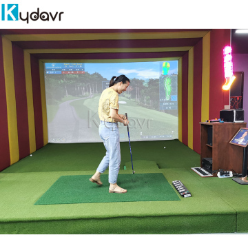 Indoor golf experience wall projection interactive golf simulation games