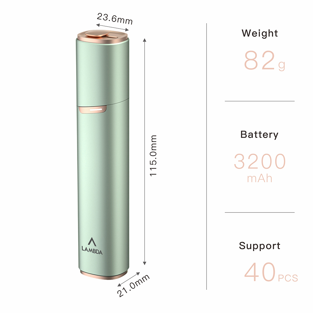 LAMBDA Air Heat Not Burn Device with OLED Display, Compatible with All ...