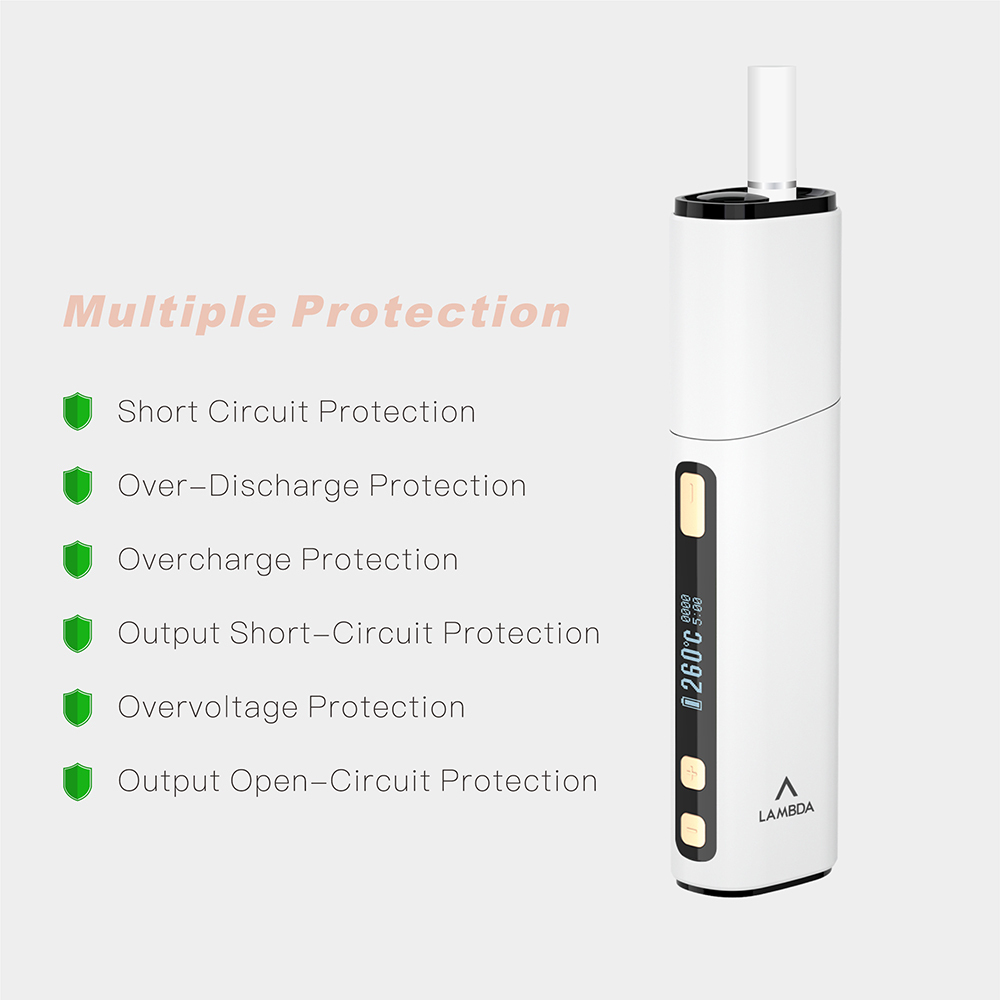(Heating Blade Version) Newest LAMBDA Dual Heat Not Burn Device with OLED Display, Compatible ...