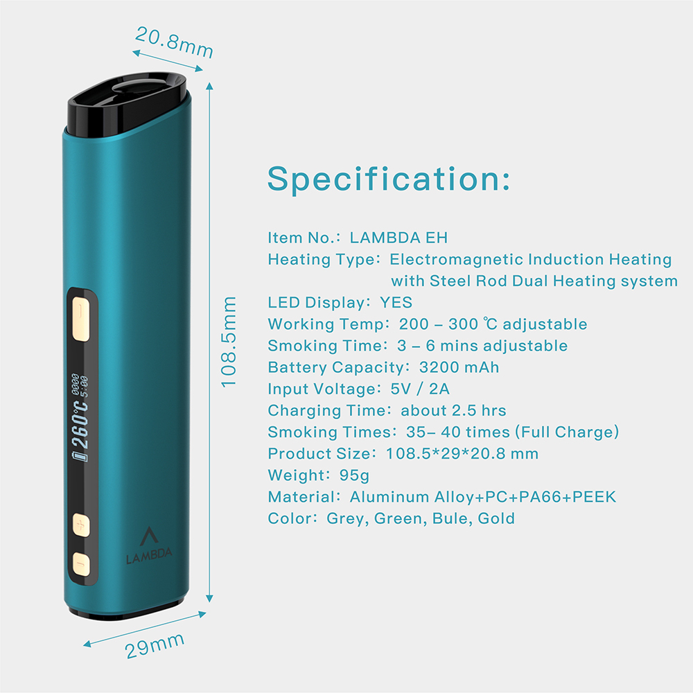 LAMBDA EH Electromagnetic Induction Heating Heat Not Burn Device with ...
