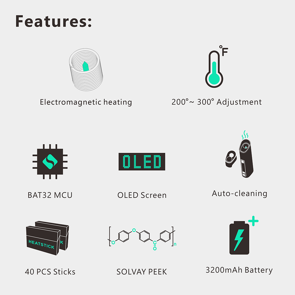 LAMBDA EH Electromagnetic Induction Heating Heat Not Burn Device with ...