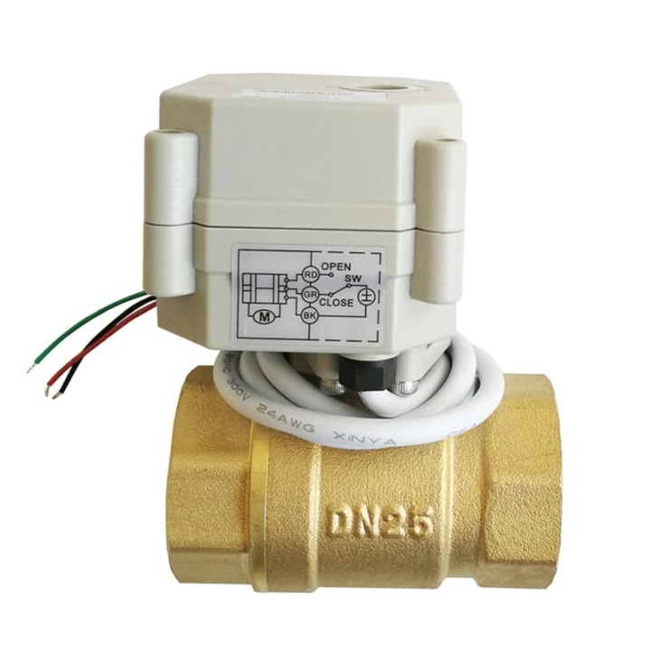1 inch brass Electric water flow regulating Valve DN25, Electric water ...