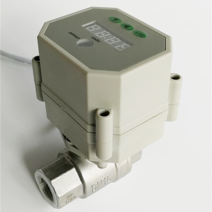 1/2 inch SS304 Electric timing control water valve with timer built in ...