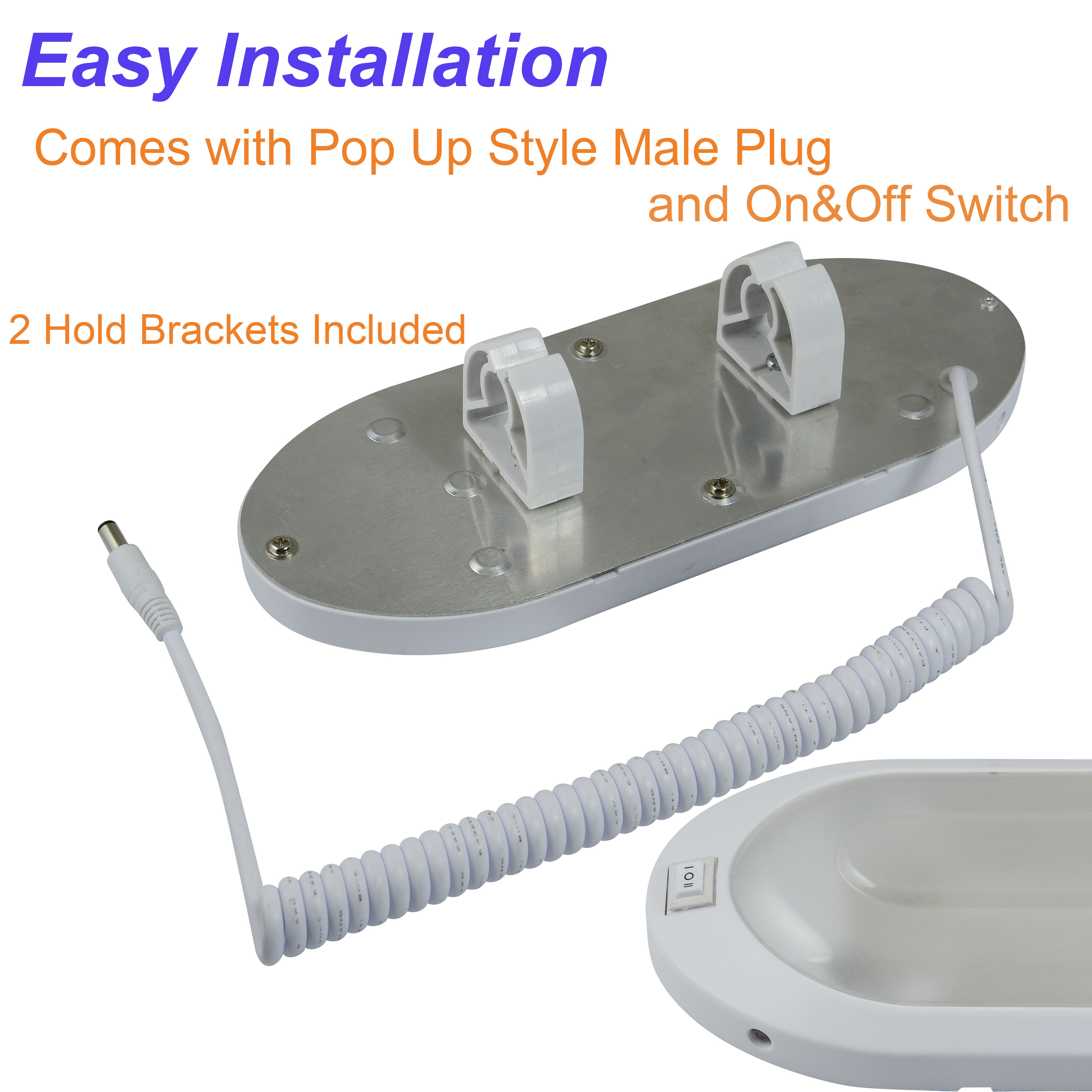 Facon New LED 12V Bright Pancake Light Interior Ceiling Dome Light 6W ...