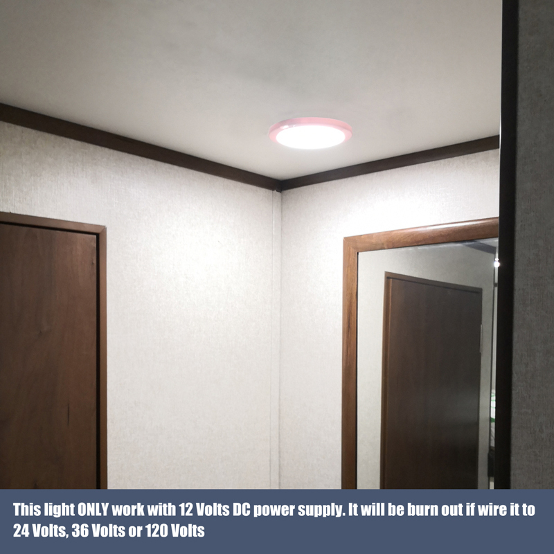 Facon 5Inch LED RV Panel Light Surface Mount 12V DC Interior Light with ...