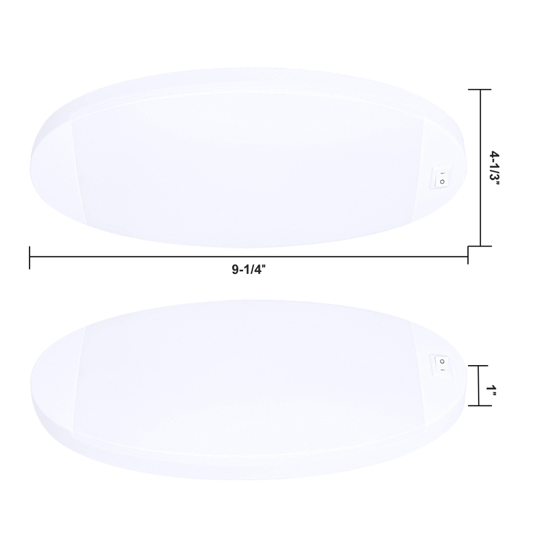 Facon Dimmable LED 12V Oval Pancake Light Interior Ceiling Dome Light ...