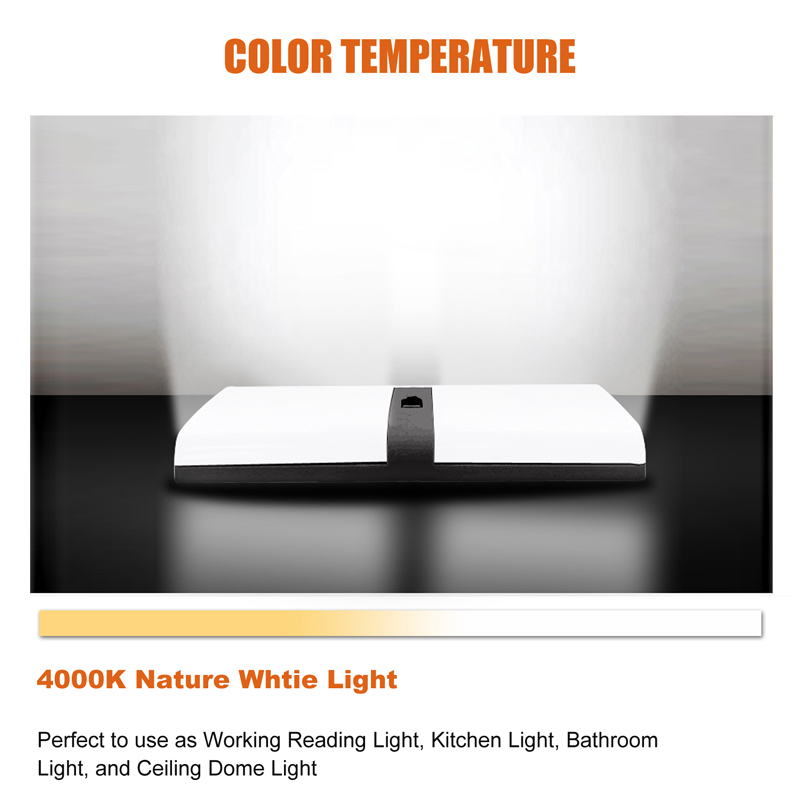 Facon Dimmable Square LED RV Pancake Light 12V 6W 470Lumens with Switch ...