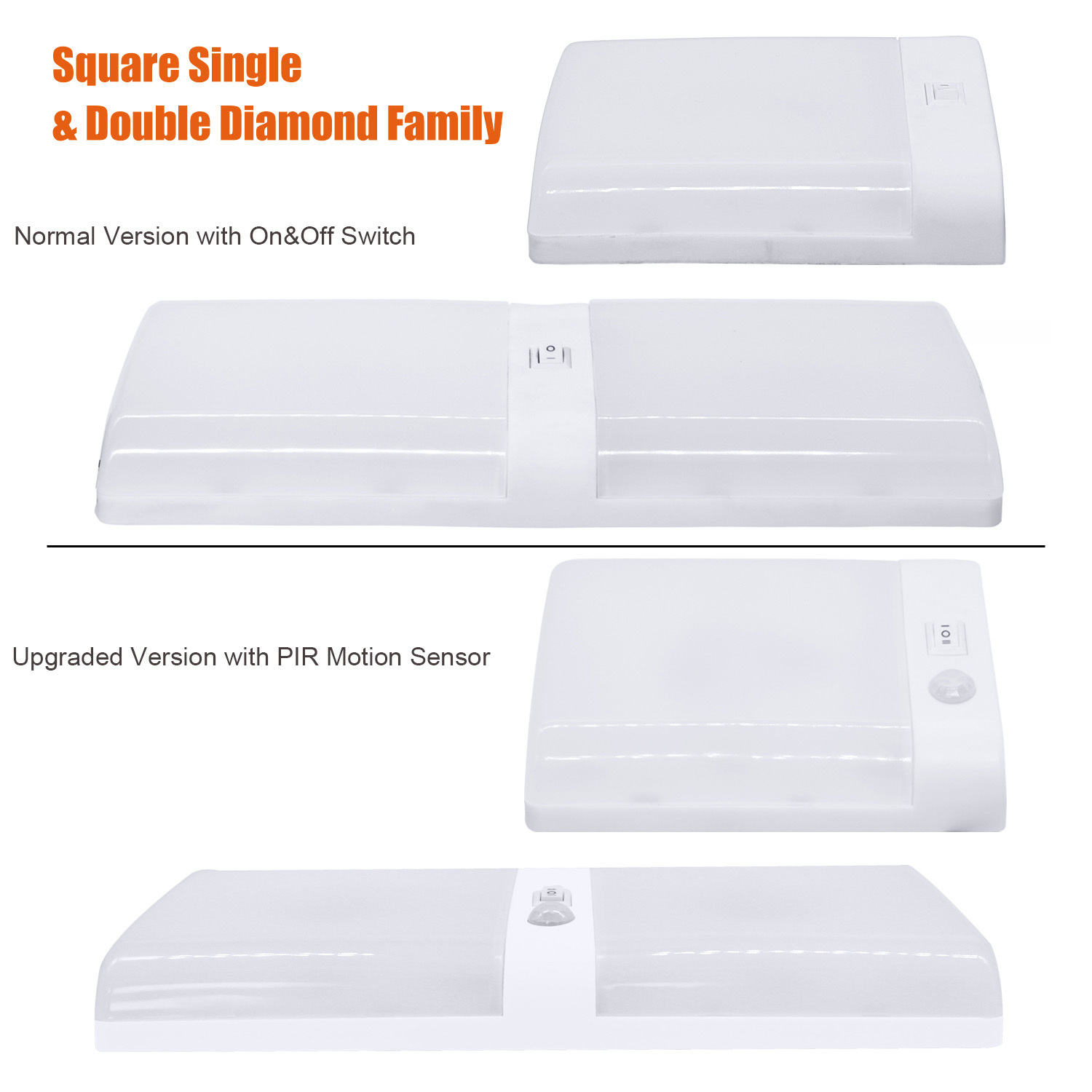 Facon LED Sensor Puck Light Cabinet light with PIR Sensor Night Light ...