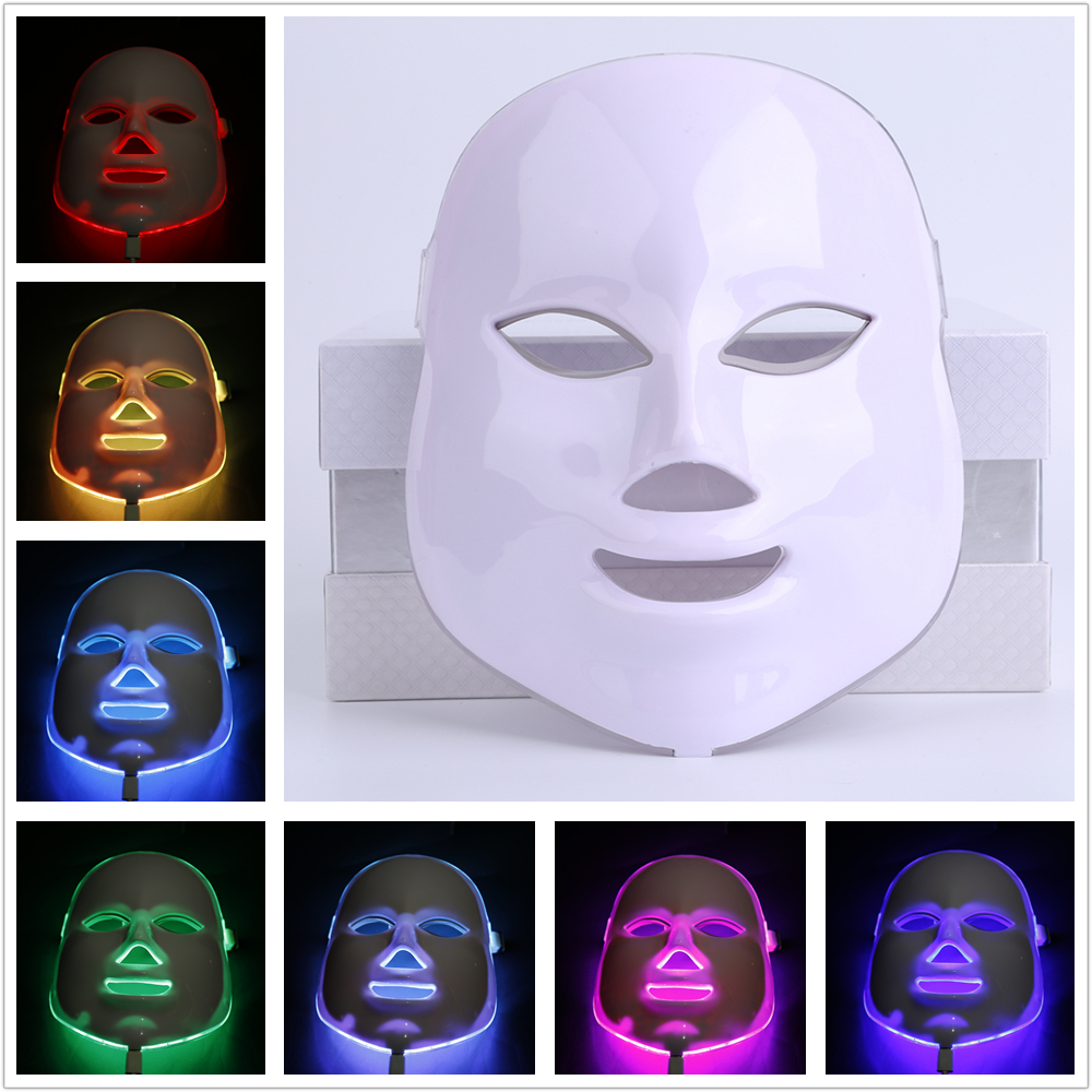 Anti-aging PDT Beauty Machine Led Light Therapy Face Mask 7 Colors Skin ...