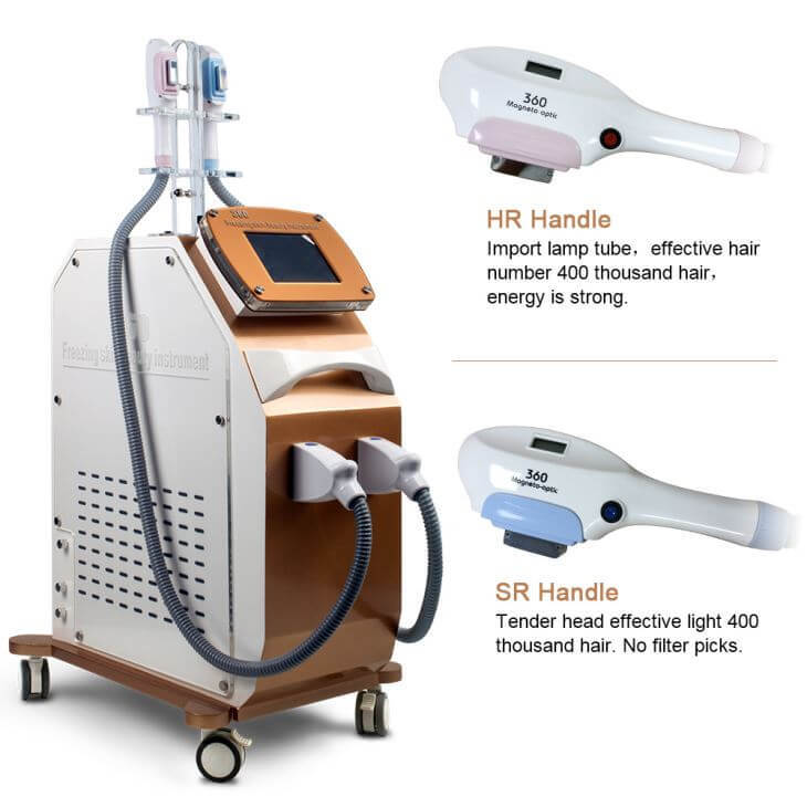Double handle IPL OPT SHR Permanent Hair Removal Skin Rejuvenation ...