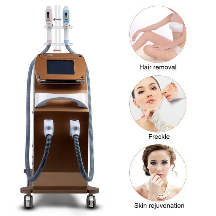 Double handle IPL OPT SHR Permanent Hair Removal Skin Rejuvenation ...