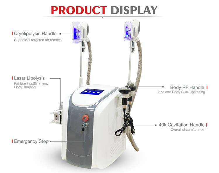 Portable double Cryo handle ultrasound cavitation lipo laser rf fat ...