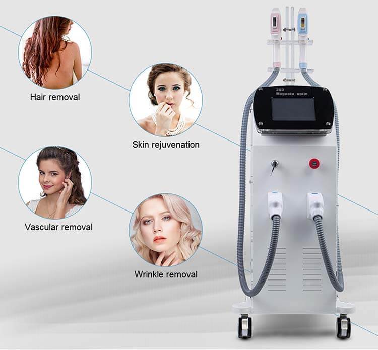 Professional Manufacturer Double Handle for IPL Hair Removal and Skin ...