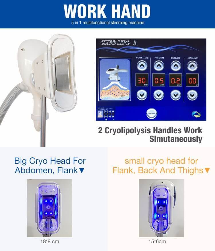 cryo lipolysis cavitation rf fat freeze slimming machine