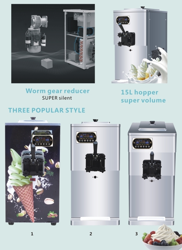 CE ETL countertop tabletop desktop gelato yogurt soft serve ice cream ...