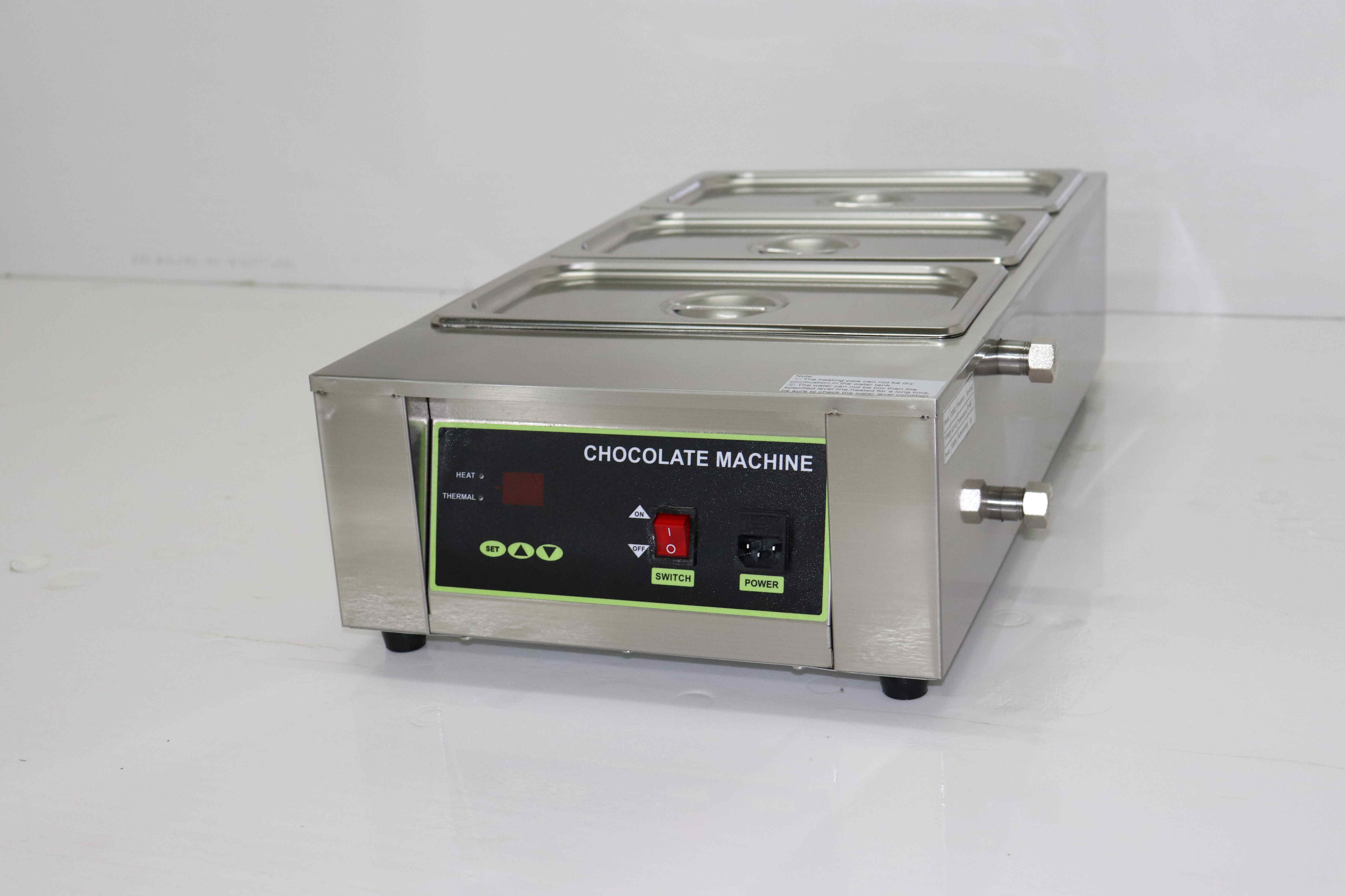 3 Tanks Commercial Chocolate Melting Pot Chocolate Melting Machine ...