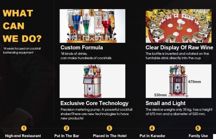 Commercial automatic cocktail shaker machine, smart cocktail making ...