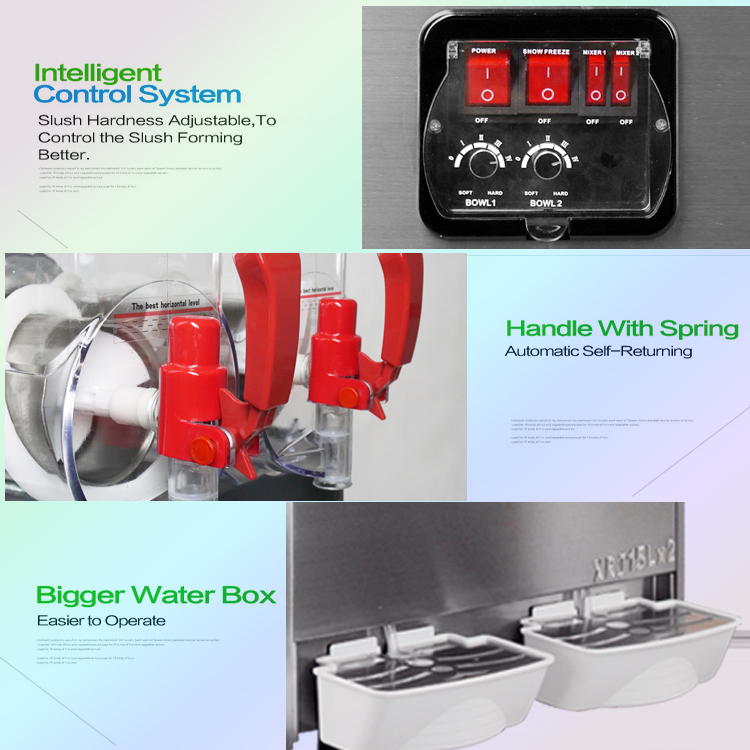 frozen drinks machine 2*15L margarita cooling slush machine slushie machine
