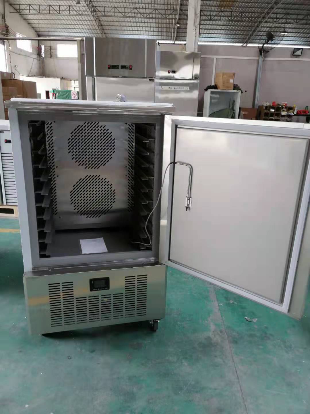Commercial 10 Trays Hard ice Cream Chicken Fish Blast Chiller & Freezer ...