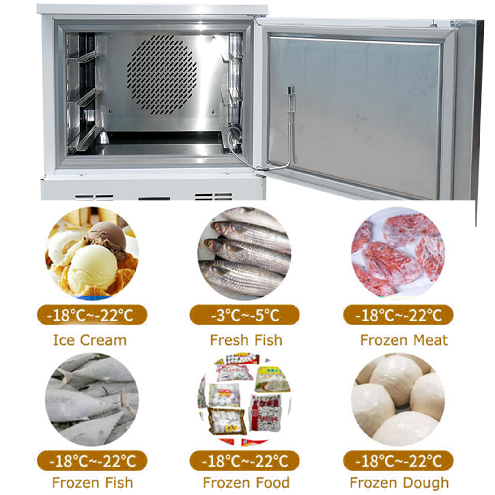 Chest Freezer 7 Cubic Feet Kolice Commercial 10 Trays Blast Chiller ...