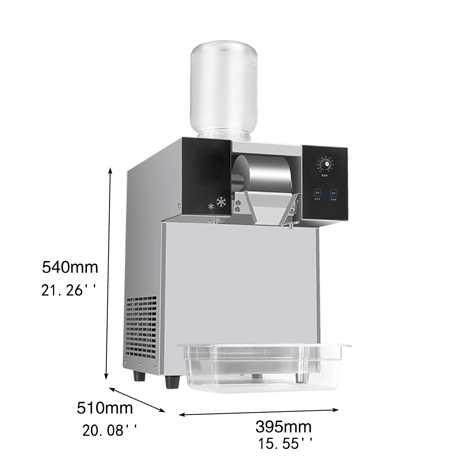 Kolice Automatically Electric Ice Shaving Machine Snow Flake Maker Ice ...