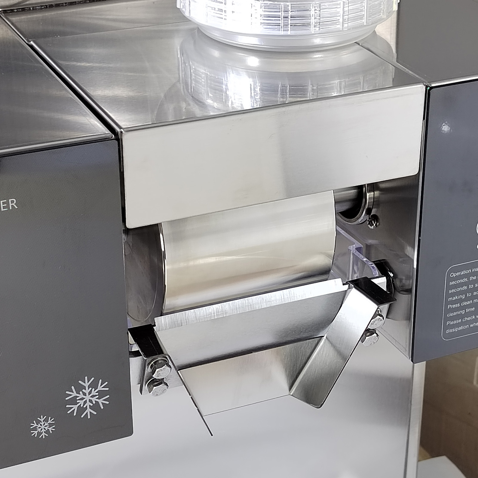 Kolice Automatically Electric Ice Shaving Machine Snow Flake Maker Ice Crusher Shaver Snow Cone ...