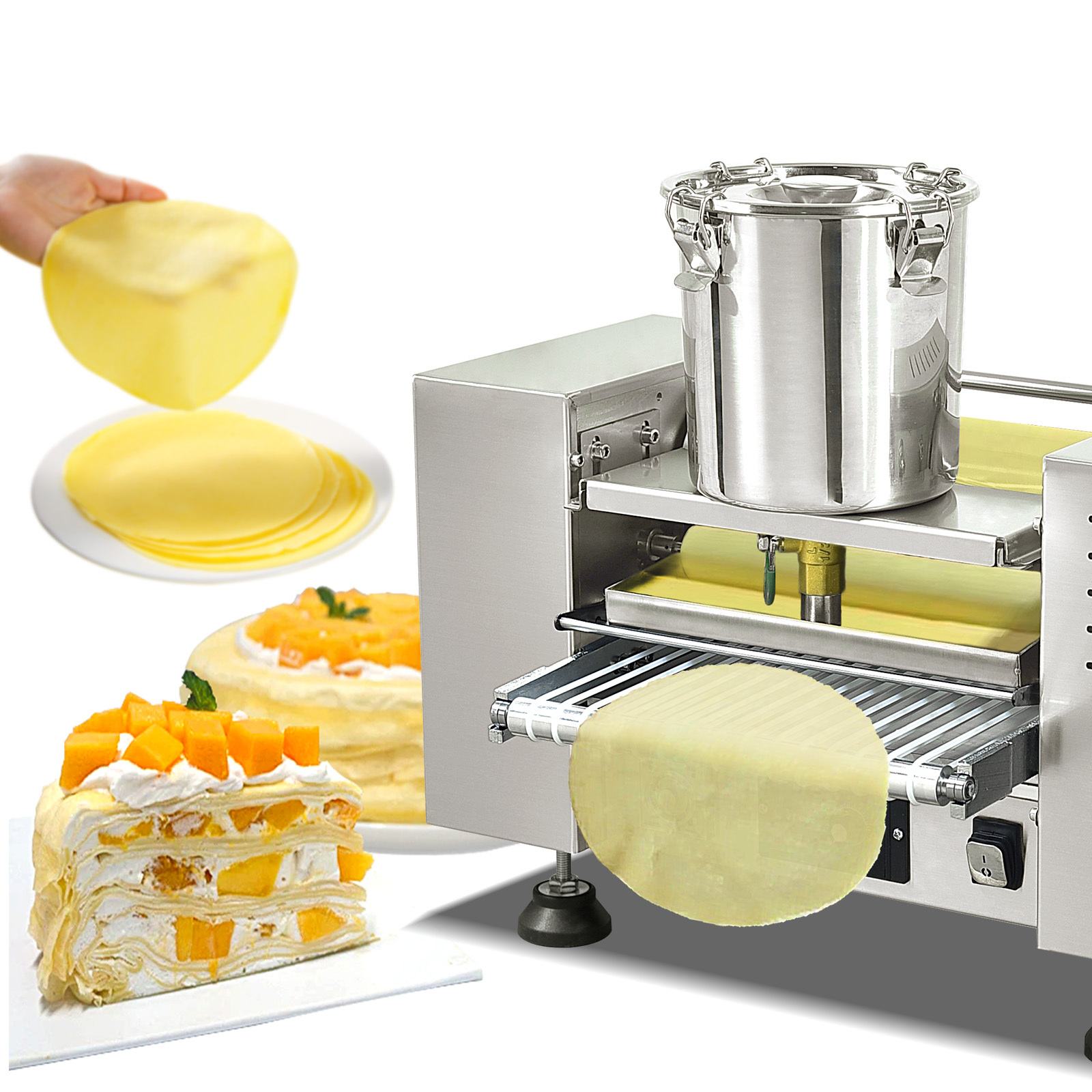 Automatic Mille Crepe Cake Making Machine, Egg Skin Crepe Machine ...