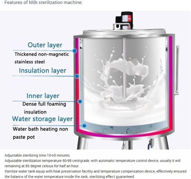 Commercial Pasteurization Machine Pasteurizer for Milk Juice Coffee Ice ...