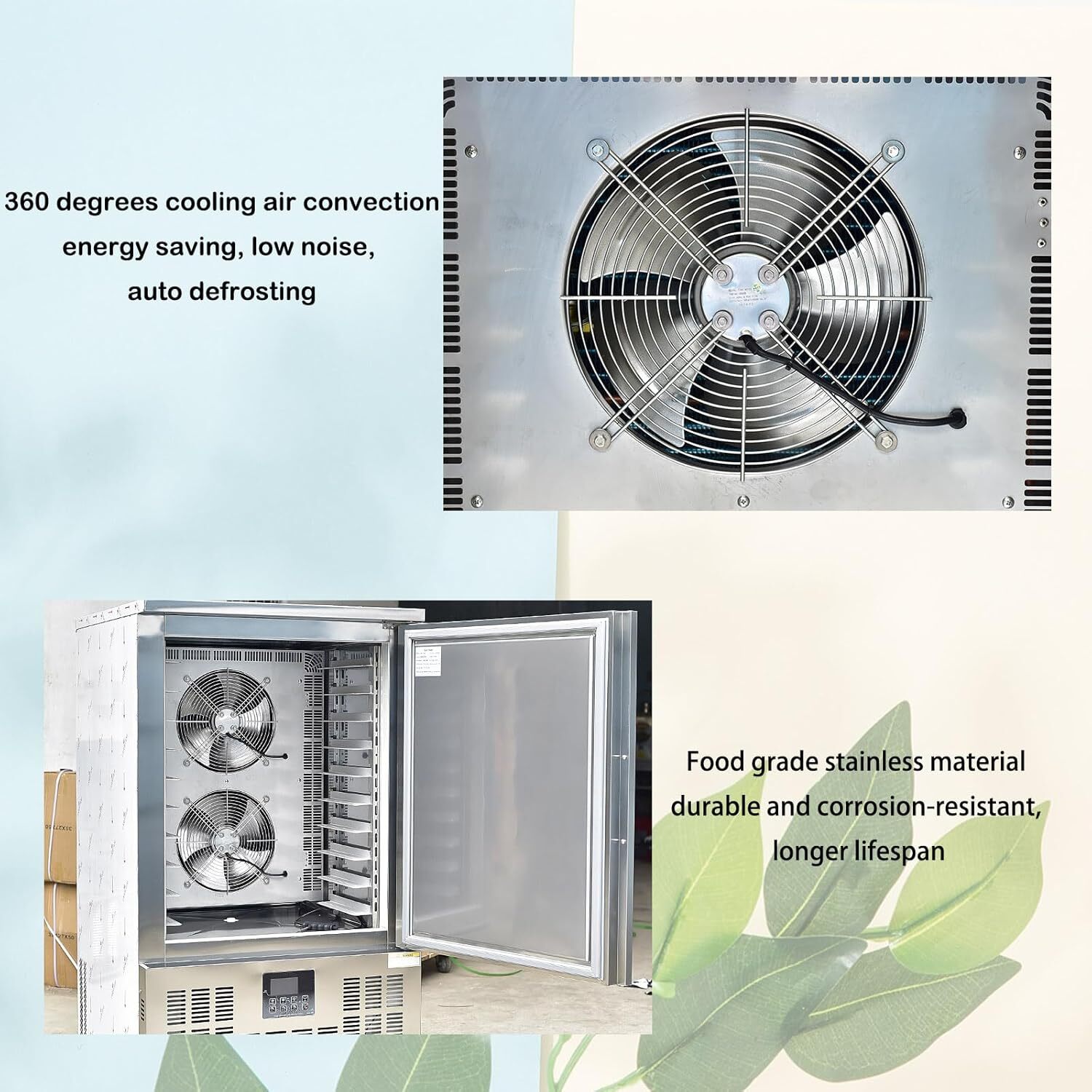 Commercial Heavy Duty 10 Trays Blast Chiller with Trolley Cart, Chest ...