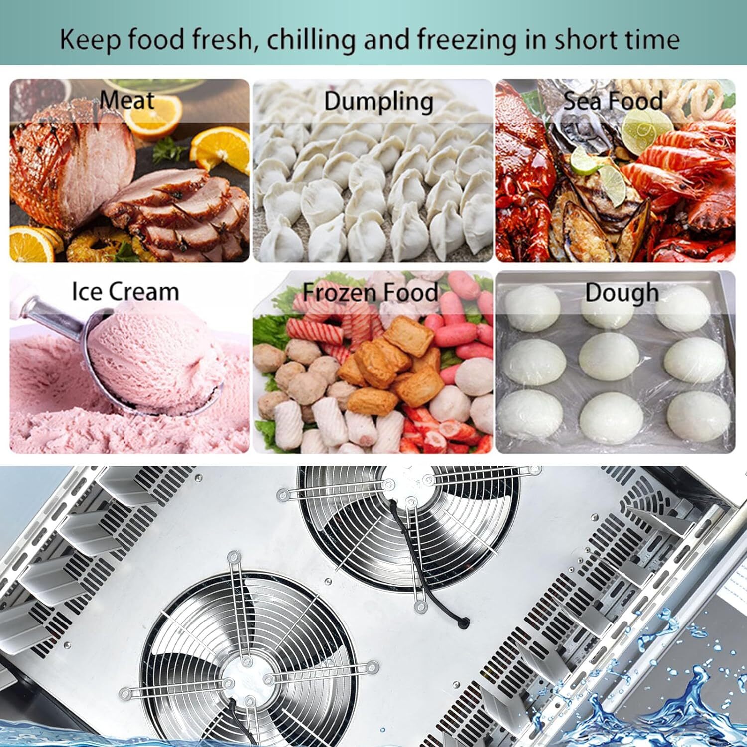 Commercial Heavy Duty 5 Trays Blast Chiller with Trolley Cart, Chest ...