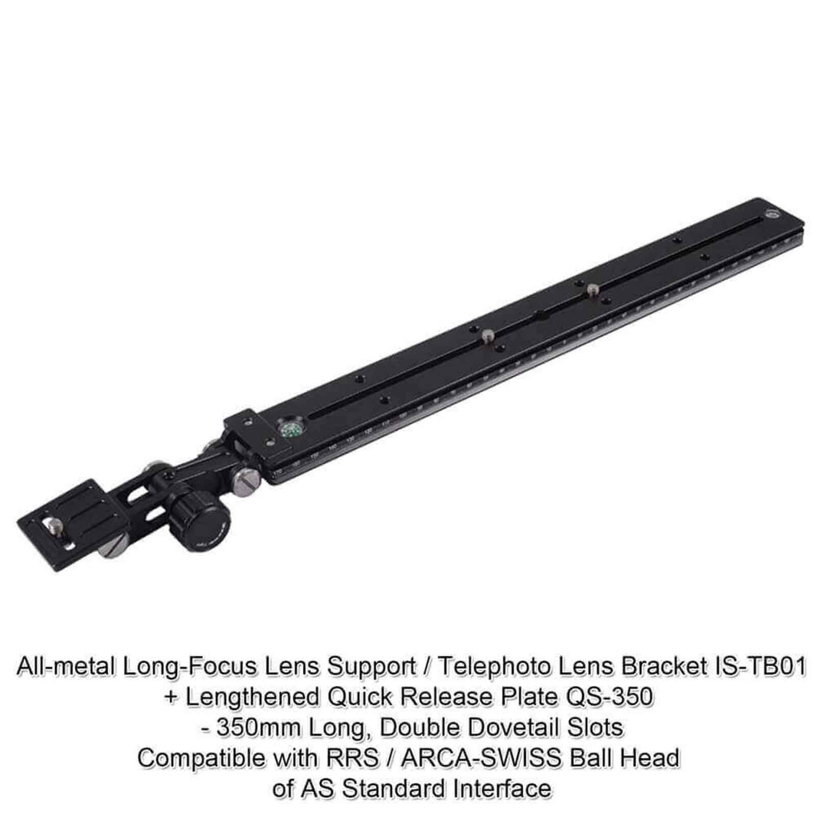 Long-Zoom Lens Bracket Support Quick Release Plate for Tripod Ring