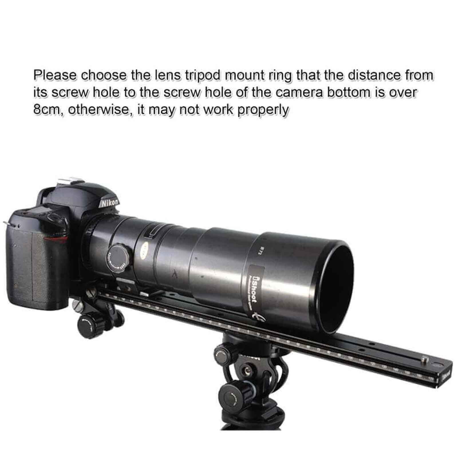 Long-Zoom Lens Bracket Support Quick Release Plate for Tripod Ring