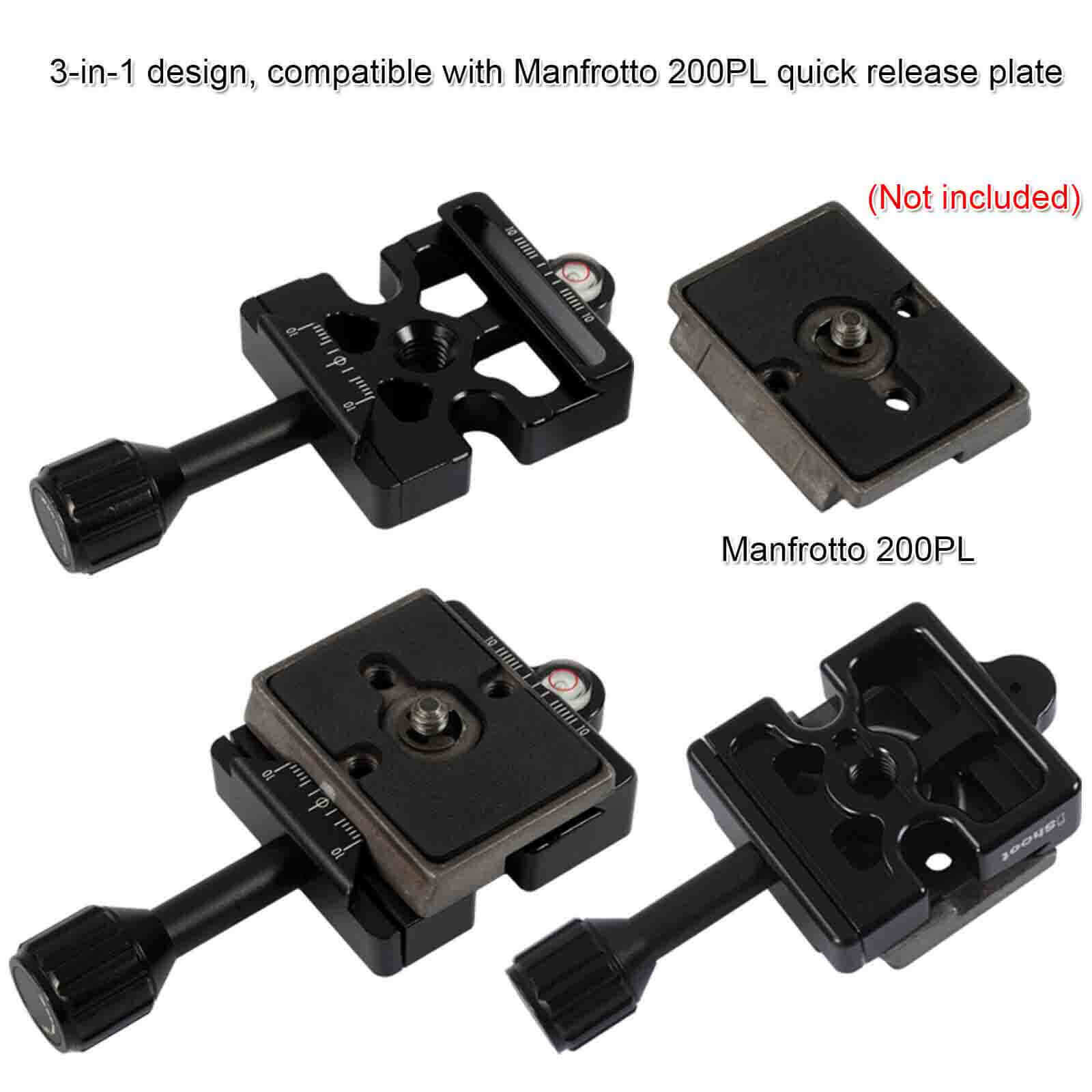 Clamp for Manfrotto Arca-Swiss Tripod Ballheads Quick Release Plate