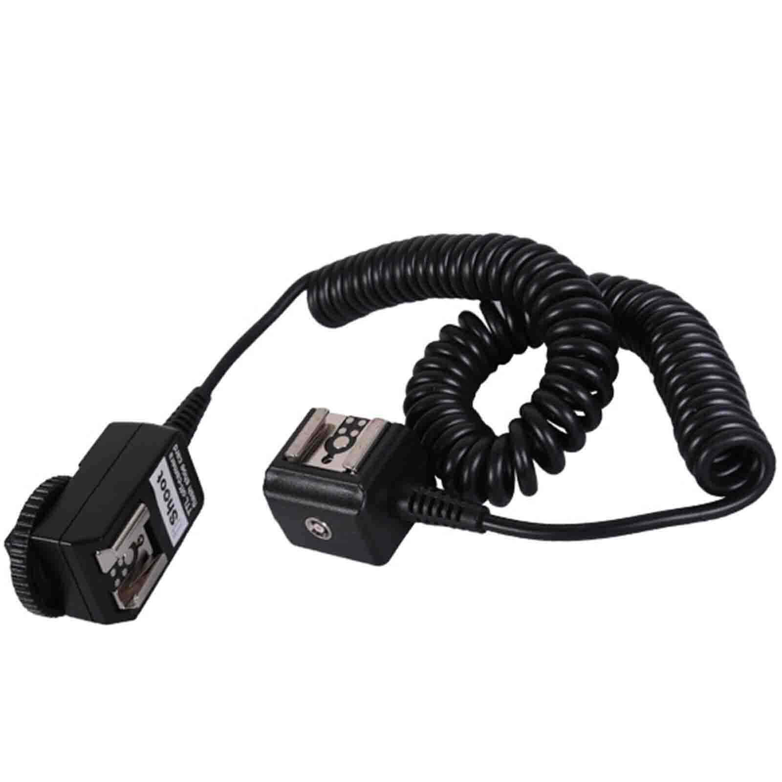 Flash E-TTL Off-Camera 2-Hot Shoe Cord cable PC SYNC Port for Canon