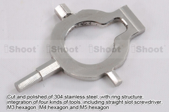 Hexagon Wrench /Ring Spanner -Straight Slot/M3/M4/M5 4-in-1 Tool