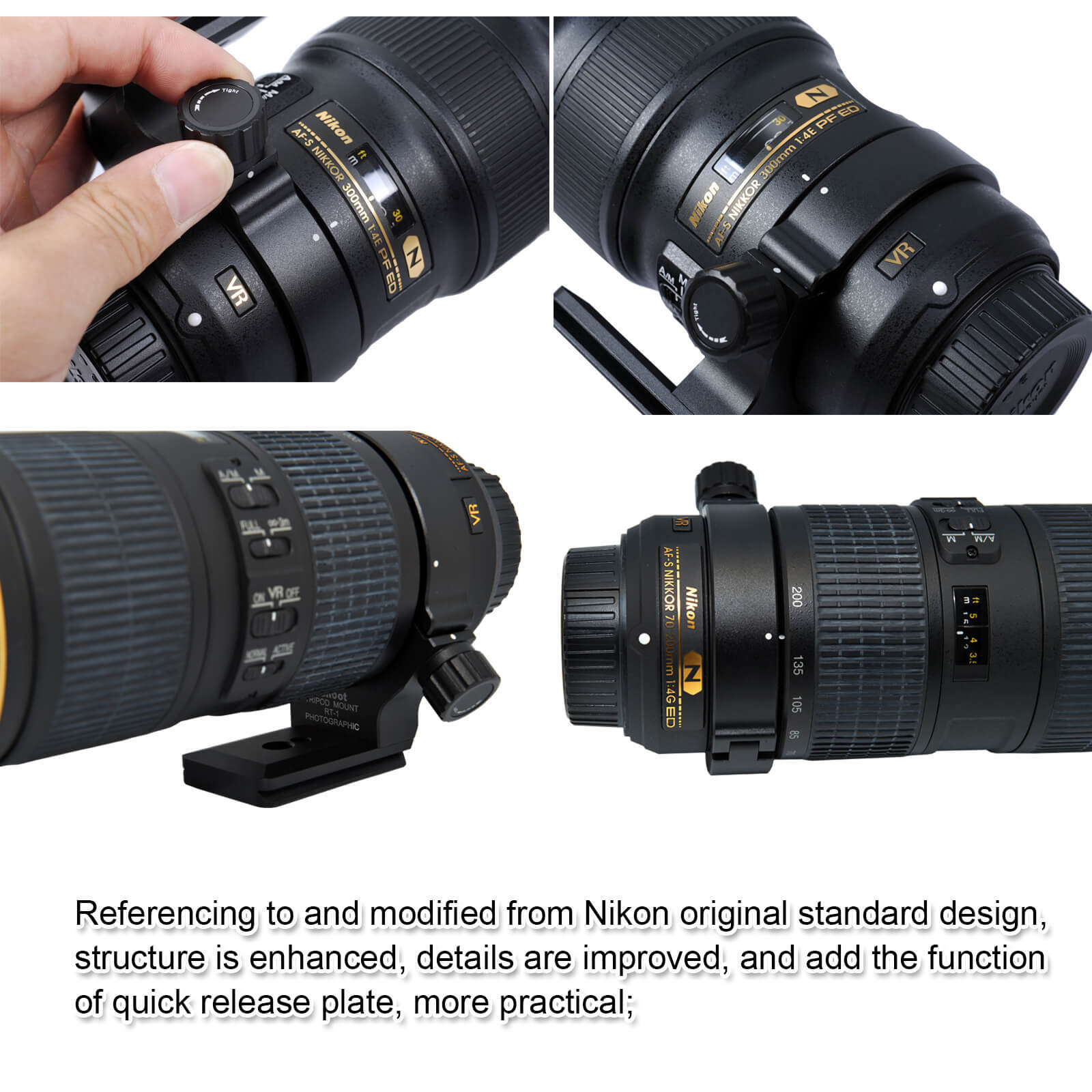 Tripod Mount Ring for Nikkor Nikon AF-S 300mm F/4E PF ED VR