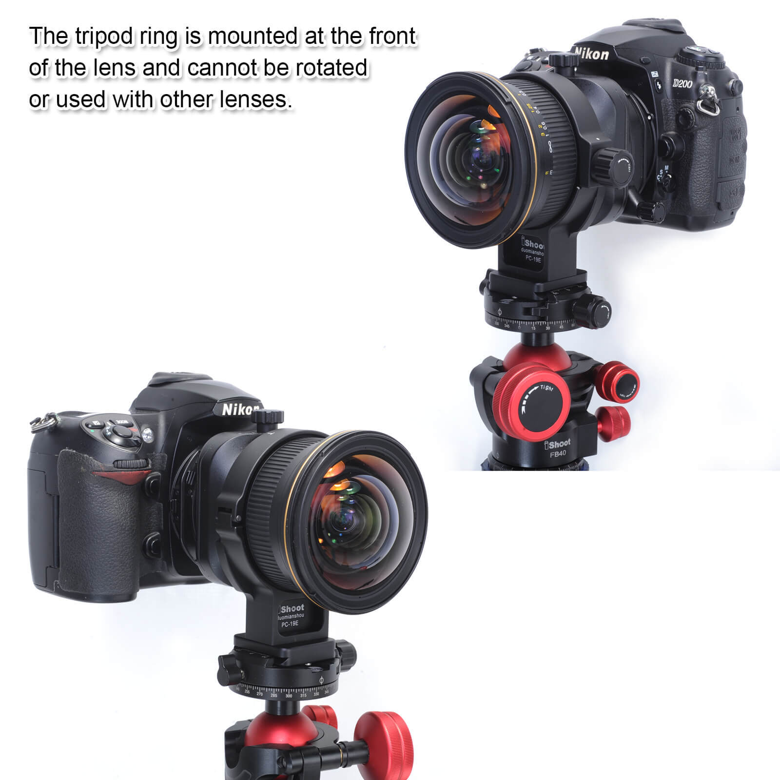 Lens Collar Tripod Mount Ring for Nikon PC NIKKOR 19mm f/4E ED