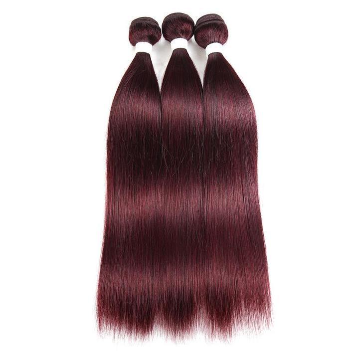 Blue Body Wave Remy Human Hair Weave Bundles With Lace Frontal 13x4