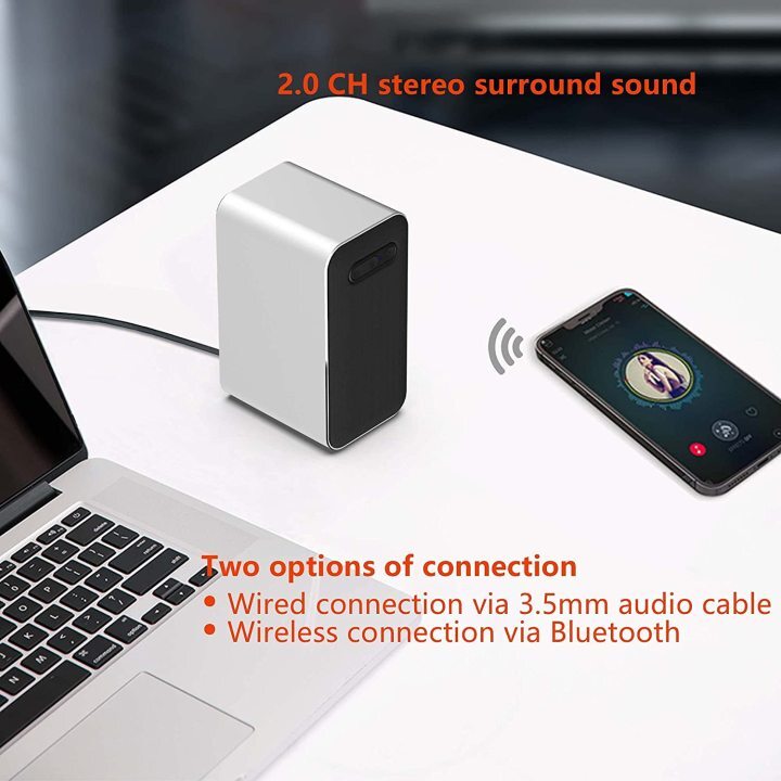 KEiiD Bluetooth Computer Speakers with Aluminum Housing PC Speakers for ...