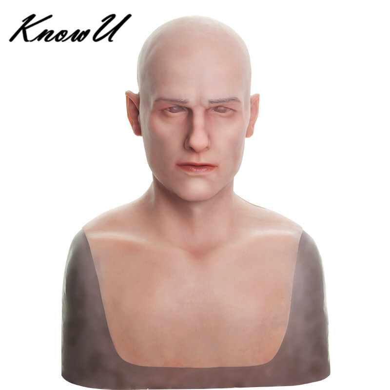 Silicone Realistic Male Masks Bale Halloween Drag Queen Headwear ...