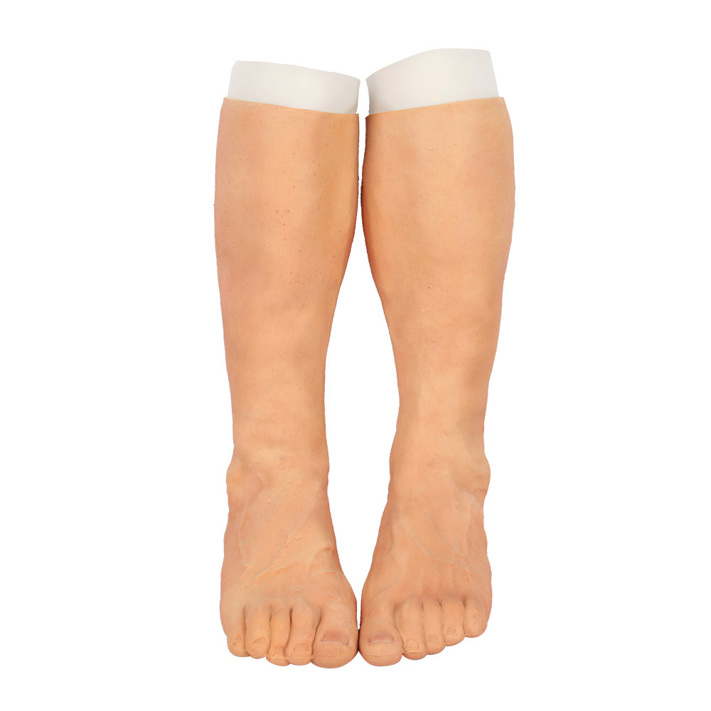 Silicone Prosthesis Foot Sleeve Highly Simulated Leg Cover Scars Skin ...