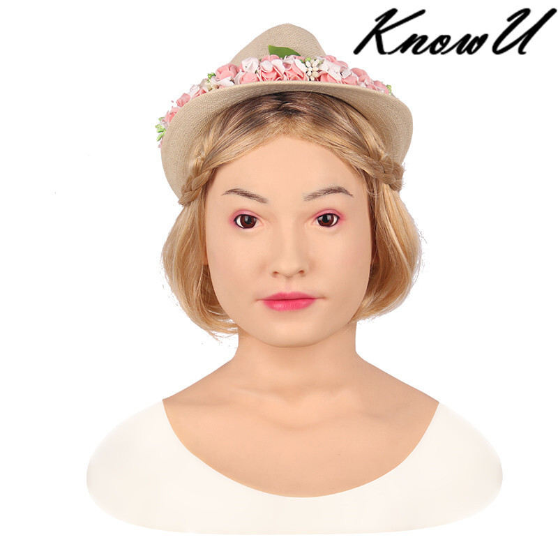 KnowU Realistic Silicone Female Masks Halloween Crossdressing Masquerade