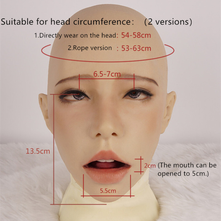 KnowU Open Mouth Realistic Silicone Female Masks With Permanent Makeup