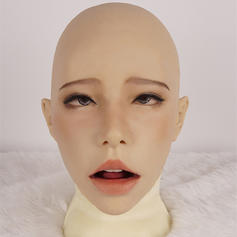 KnowU Open Mouth Realistic Silicone Female Masks With Permanent Makeup